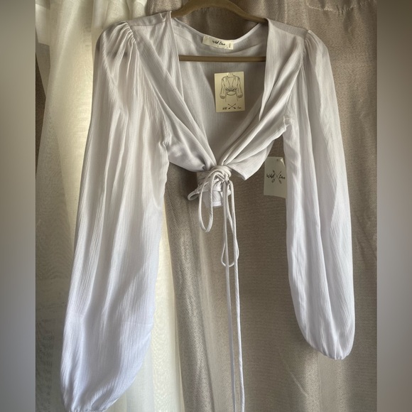 Wild Love | Tops | Crop Wrap Around White Top Perfect For The Beach ...